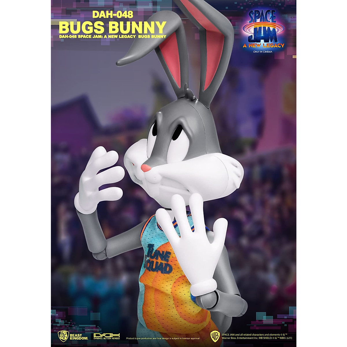 Beast Kingdom Space Jam: A New Legacy: Bugs Bunny DAH-048 Dynamic 8ction Heroes Action Figure,Multicolor