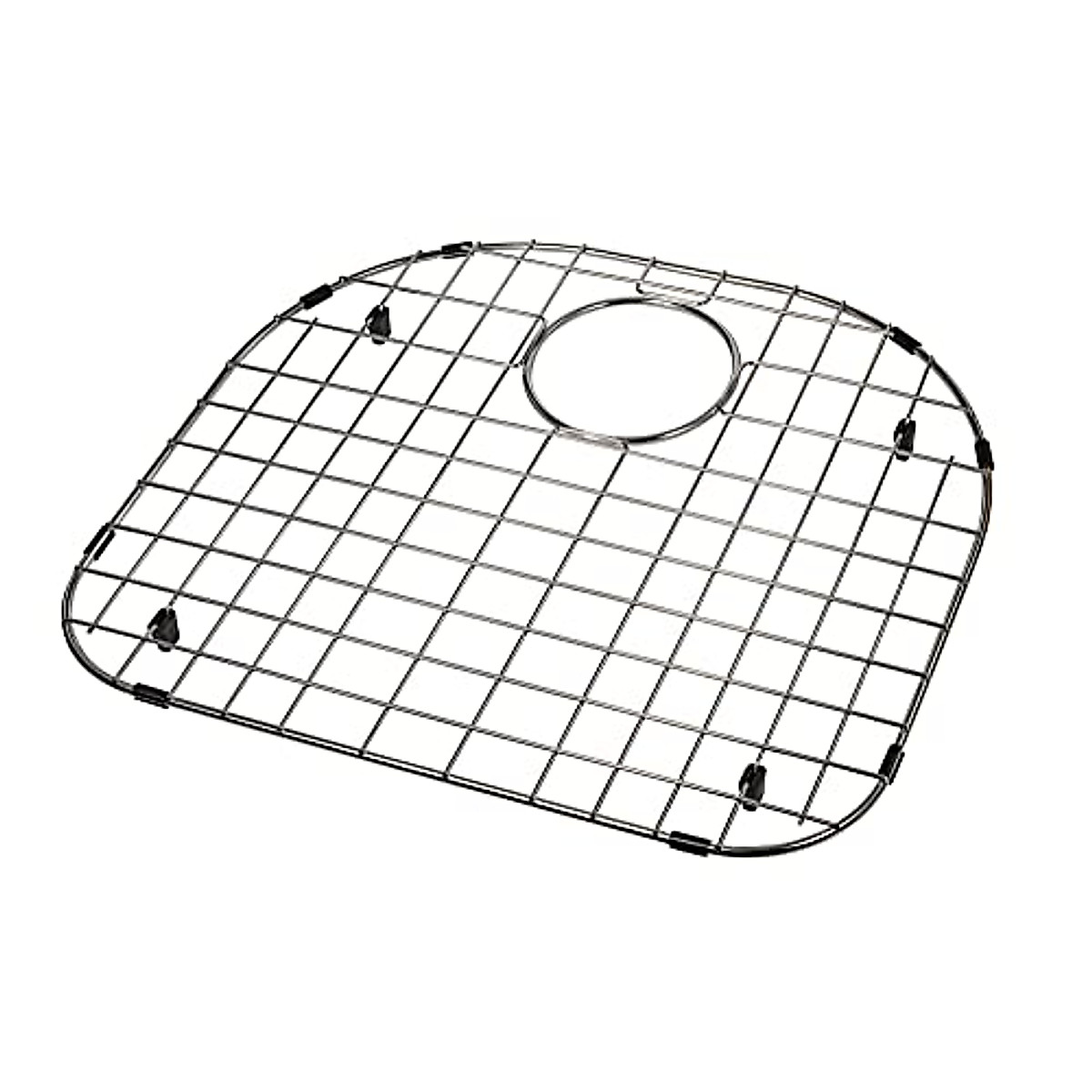 Silver Lake 23" L x 21" W x D x 9" Single Bowl D Shape Undermount Kitchen Sink 18 or 16 Gauge with Grid, Clips, Strainer (SLU430) (16 Gauge)