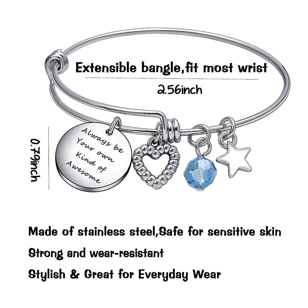 De&ai inspirational gifts girlfriend gift birthday gift Inspirational Bracelet for girlfriend Bracelet Christmas gift for goddaughter gift for Granddaughter gift Motivational Bracelet