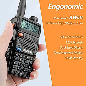 Baofeng UV-5RPro 8W 2Pack Ham Radio Two Way Radio More Radio Case One Programming Cable
