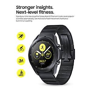 Samsung - Galaxy Watch3 R840U Titanium Smartwatch 45mm GPS Only (Renewed)