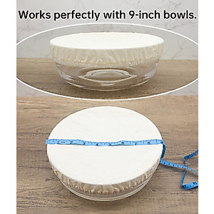 4 Pack sourdough bowl cover, Organic Reusable Cloth bowl cover for proofing, fits 5”-8.5” Diameter bowl and Jar mouth - Unbleached, Perfect for Fermentation Jars (4 Pack - Large)
