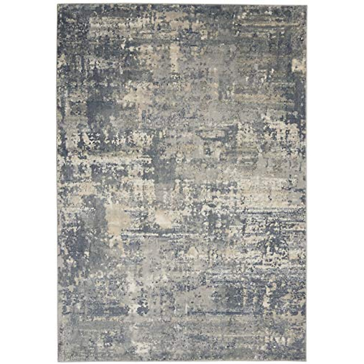 Nourison Concerto Abstract Grey/Beige 5'3" x 7'3" Area -Rug, Easy -Cleaning, Non Shedding, Bed Room, Living Room, Dining Room, Kitchen (5x7)