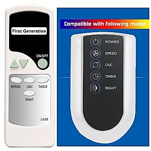 Replacement Remote Control for Lasko Household Tower Fan T42951