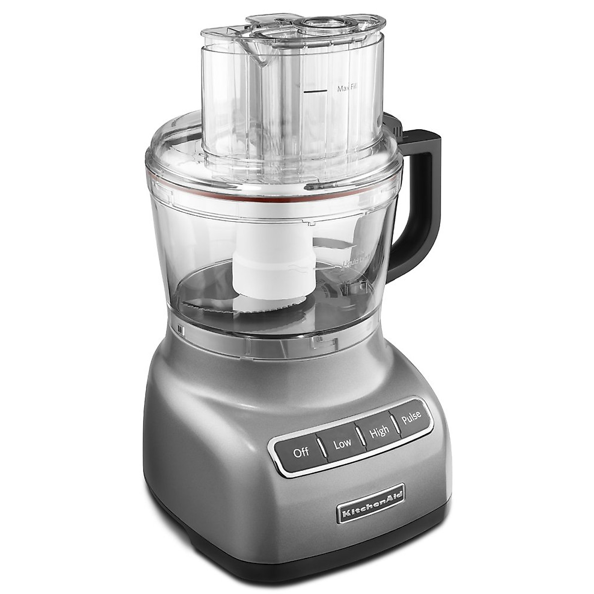 KitchenAid RKFP0922CU Food Processor with ExactSlice System 9-Cup, Contour Silver, (Renewed)