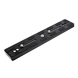 HITHUT PU-200 200mm Universal Lengthened Quick Release Plate Slide Rail with D-Ring Screw for Tripod Ball Head DSLR Camera, Arca-Swiss Compatible
