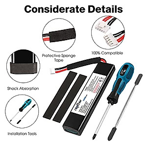 rapthor 10000mAh Replacement Battery for JBL Xtreme Bluetooth Speaker fits JBL GSP0931134 High Capacity Li-Polymer Replacement Battery with DIY Tools