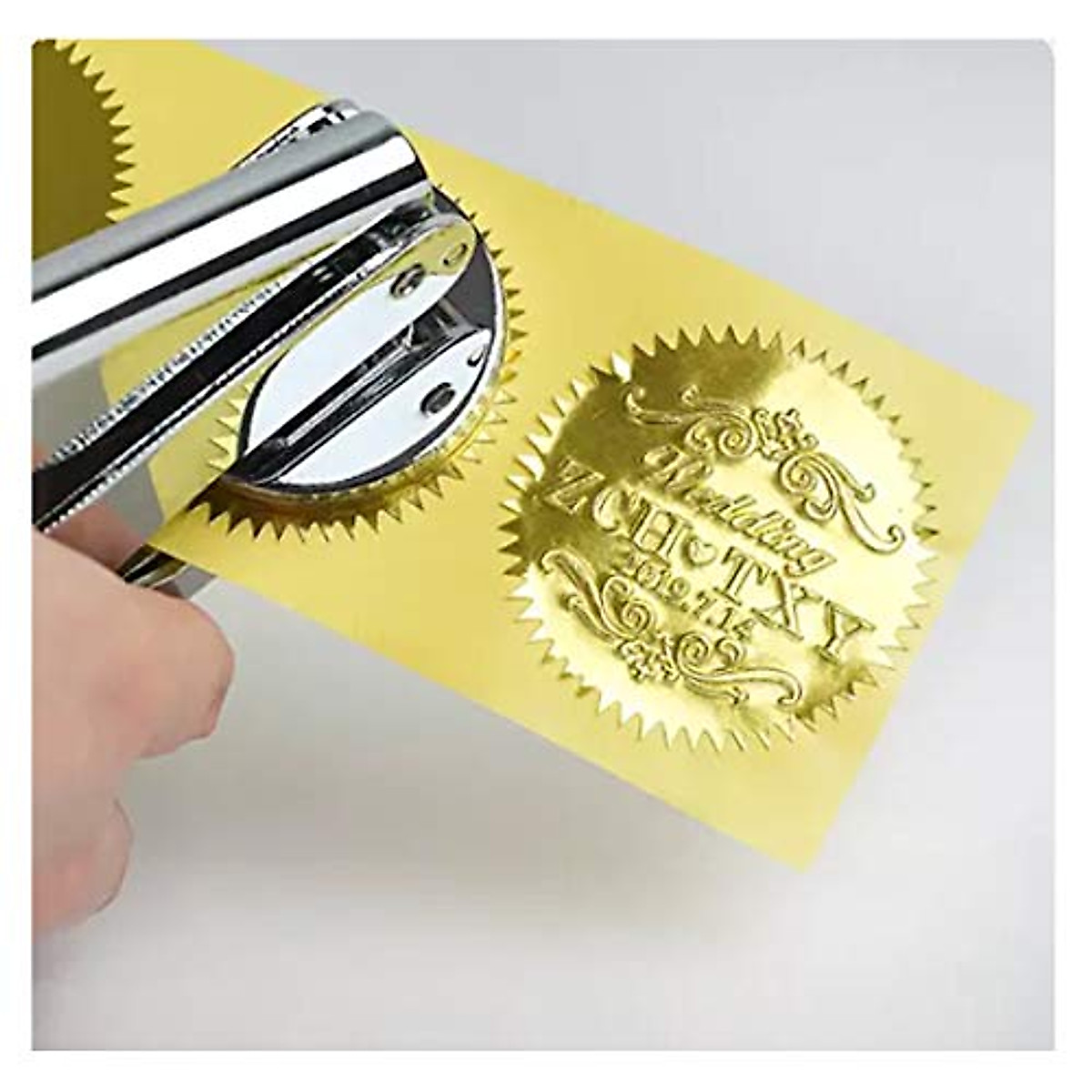 Christmas Gold Embossed Stickers Envelope Seals for Wedding Invitations 1 3/4" - Christmas Metallic Foil Package Envelope Certificate Wafer Seals for Party Favors, Packages, Greeting Cards 200 Pcs