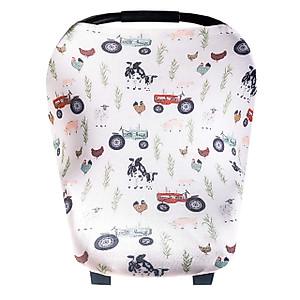 Copper Pearl Multi-Use Cover: Car Seat Covers, Nursing Cover, and Stroller Cover for Sun - Stretchy Fabric, All-Season Use, Stylish Designs, Easy Access for Moms - Jo