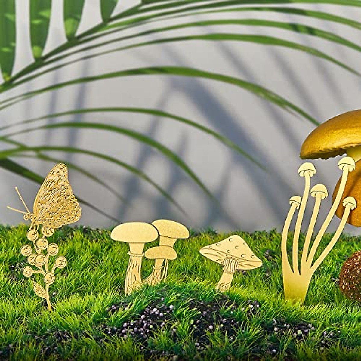 Yookeer 12 Pieces Brass Plant Hanger Metal Plant Decoration Cute Hanging Brass Plant Ornaments for Plant Lovers Gardeners Home Office Room Ornament