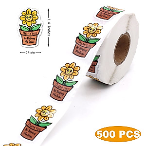 muminglong 1.5inch Cute Sun Flower Thank You Sticker,Thank You Sticker,Small Shop Sticker,Small Business,Handmade Sticker,Packaging Sticker,500 PCS