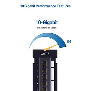 Cable Matters UL Listed 12-Port Cat6, Cat 6 Vertical Mini Patch Panel with 89D Bracket & 110 Punch Down Tool with 110 Blade