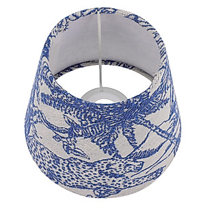 Beaupretty Lamp Shades Clip on Lamp Shade Small Lamp Shade Embroidery Fabric Lamp Cover Tabletop Drum Lampshade for Floor Table Lamp Blue Floor Lamp Shade Replacement Small Lamp Shades