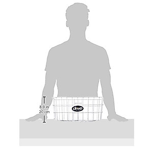 Drive Medical 10200B Walker Basket with Plastic Cup Holder, White