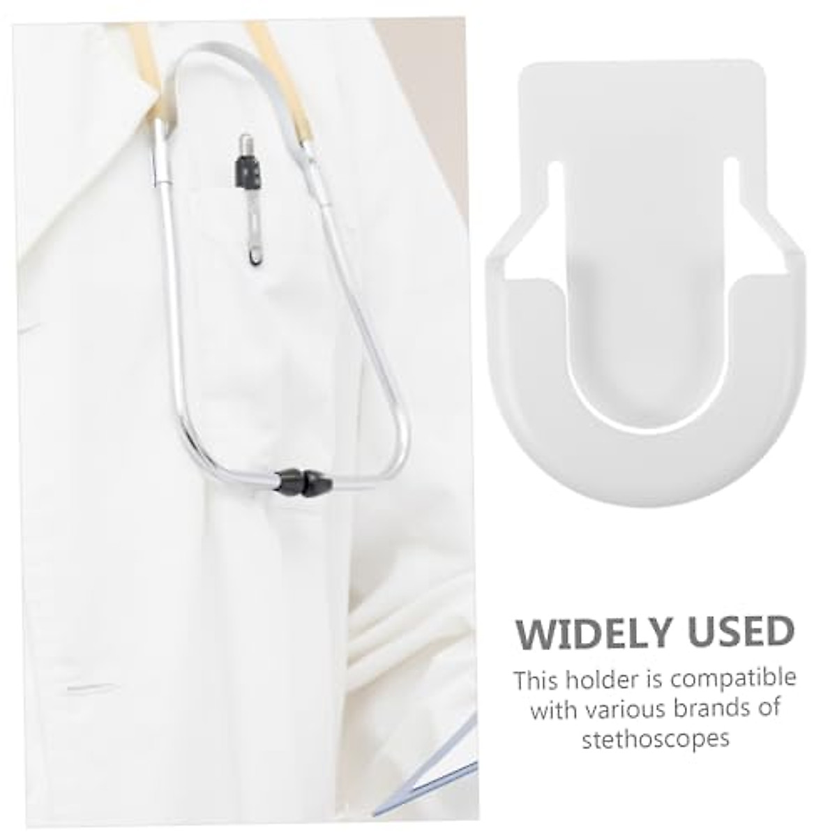 GETAJGHSD Stethoscope Hanging Buckle Stethoscope Accessories Stethoscope Supply Nurse Accessories Stethoscope Replacement Parts Stethoscope Clip for Hospital Stethoscope Holder White