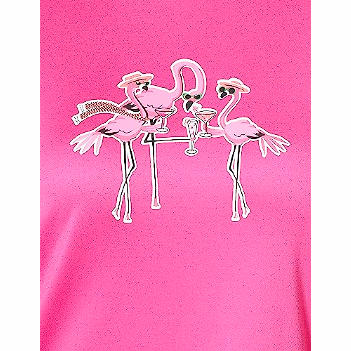 HUE Women's Plus Size Timeless Soft Jersey 3 Piece Pajama Set, Fuchsia Purple-Jolly Flamingo, 1X