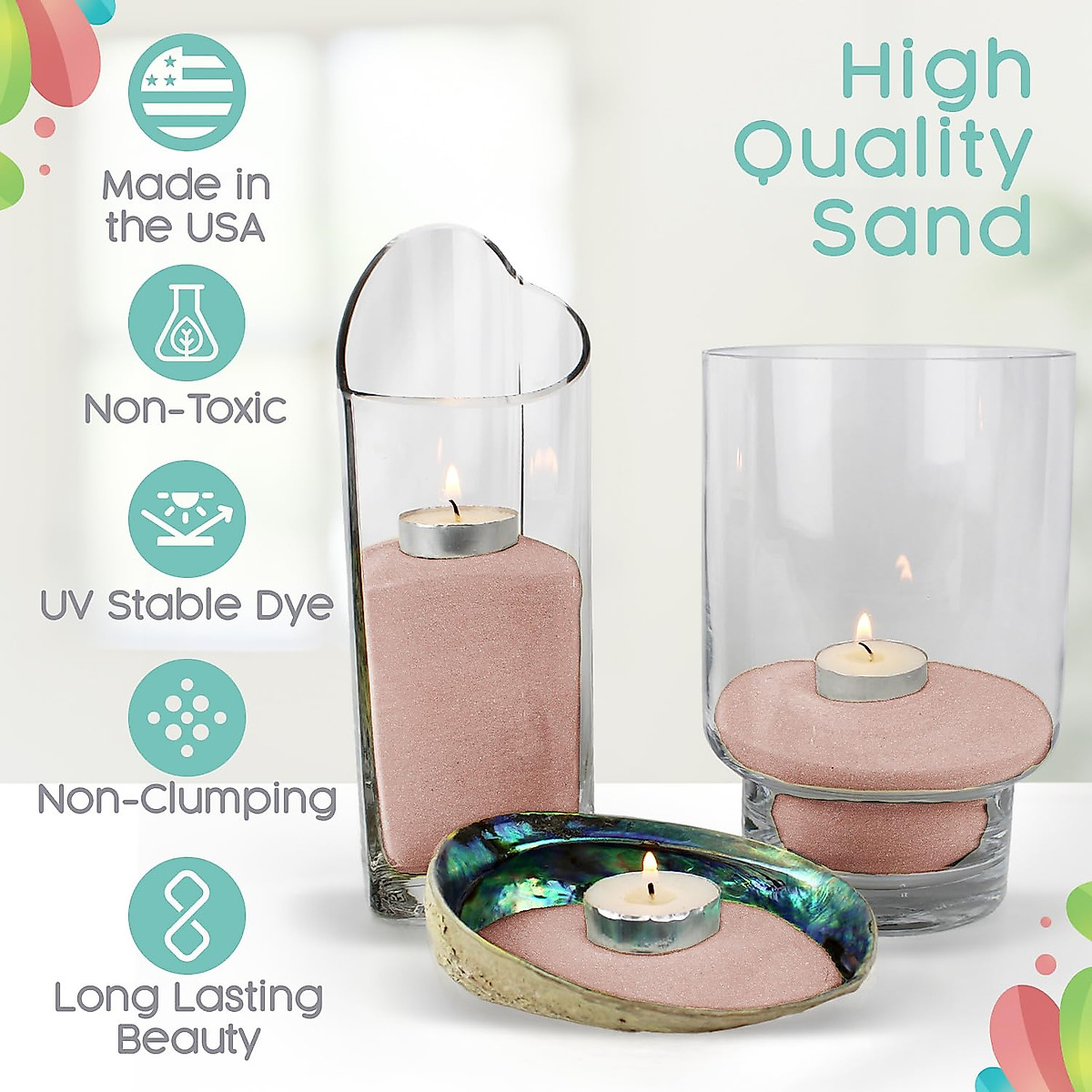 Pink Blush Unity Sand for Weddings & Decor | Sandsational Sparkle