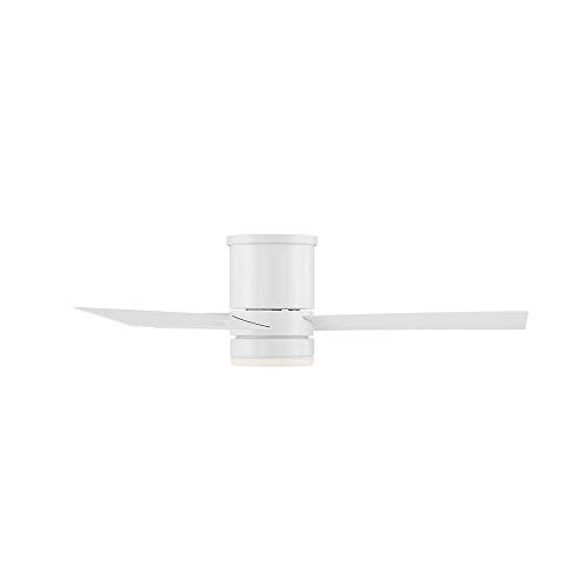Axis Smart Indoor and Outdoor 3-Blade Flush Mount Ceiling Fan 44in Matte White with 3000K LED Light Kit and Remote Control works with Alexa, Google Assistant, Samsung Things, and iOS or Android App