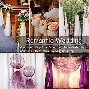 Black Tulle Fabric Roll Spool Bolt (54 Inch by 40 Yards) Large Tulle Wedding Party Decoration, Tutu Skirt, Table Runner, Gift Wrapping, Bridal Shower, Soft & Drape (Black)