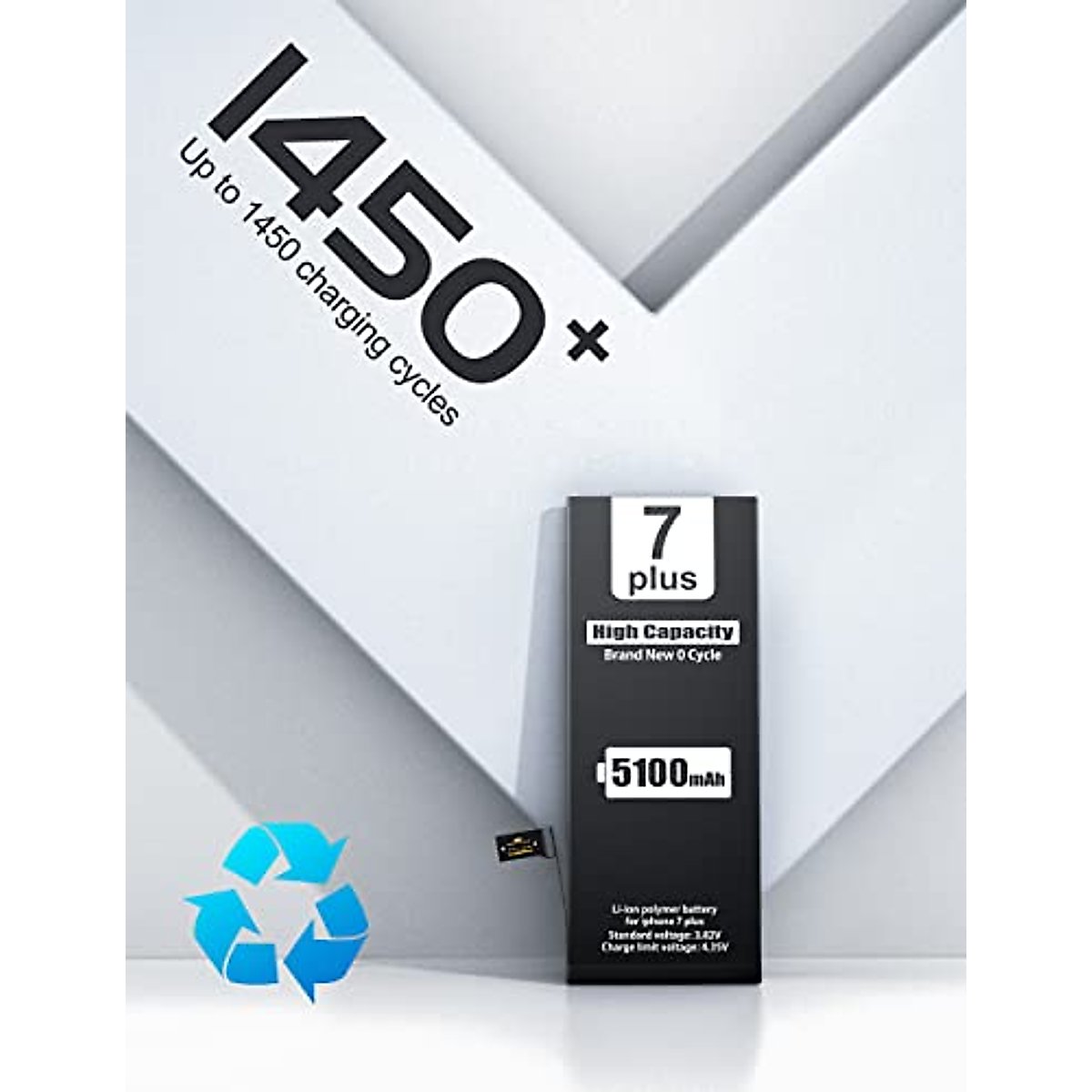（5100mAh） Battery for iPhone 7 Plus(2022 New Version), (Model:A1661, A1784, A1785) High Capacity Than Others Replacement Battery with Complete Repair Tool Kit and Instructions .b