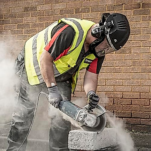 Trend Airshield Pro Full Faceshield, Dust Protector, Battery Powered Air Circulating Mask for Woodworking, AIR/PRO