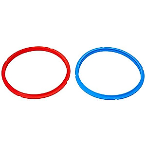 Instant Pot 2-Pack Sealing Ring, Inner Pot Seal Ring, Electric Pressure Cooker Accessories, Non-Toxic, BPA-Free, Replacement Parts, Red/Blue, 5 and 6 QT