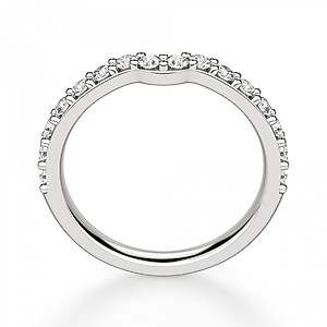 Bhumi Gems 0.59CT Round Moissanite Wedding Bands For Women | Engagement Band Rings | Silver Band | Anniversary Ring Gift Band | Moissanite Bands | Bridal Set | Moissanite Wedding Ring Set |