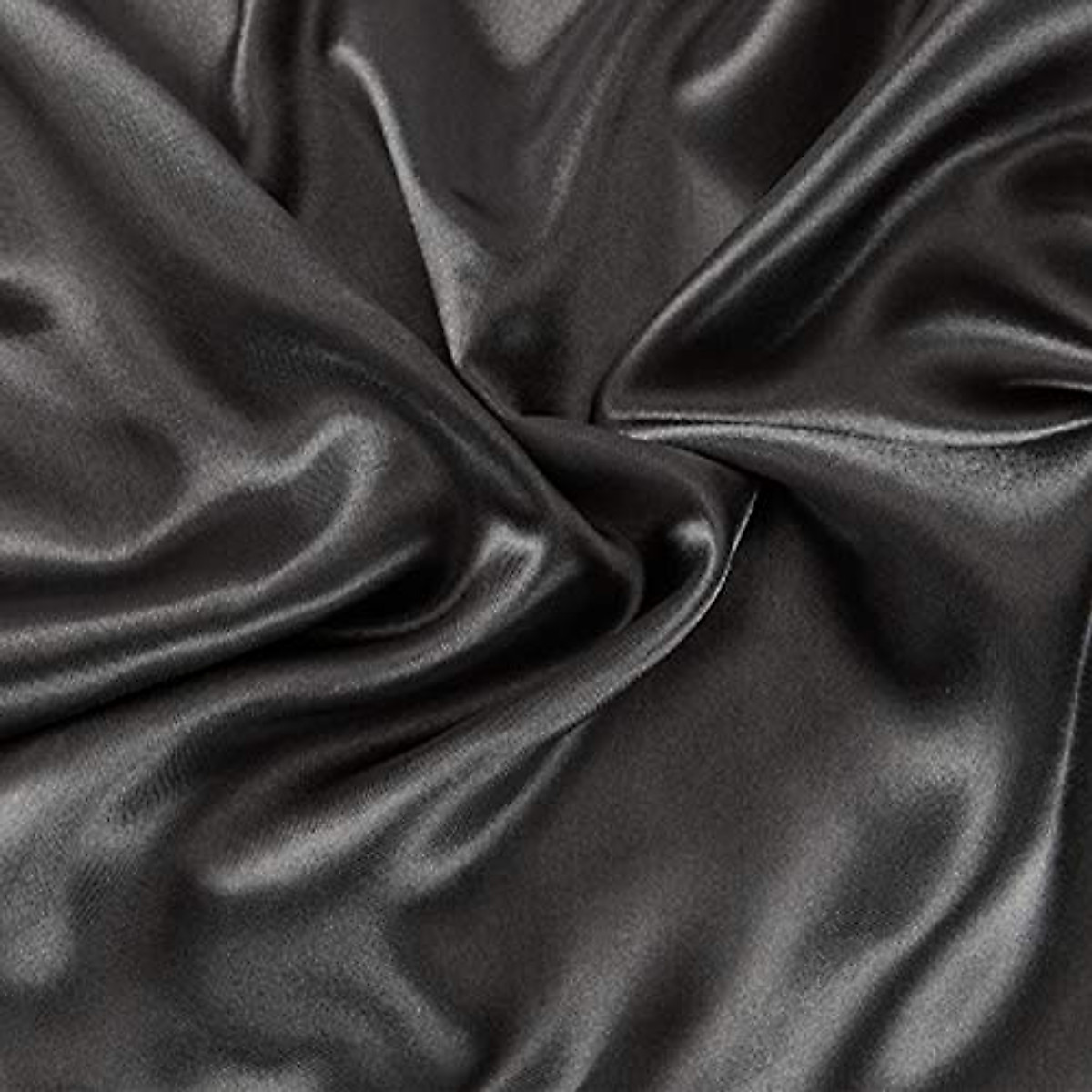 Great Bay Home Satin Pillowcase for Hair and Skin King - Charcoal Silk Pillowcase 2 Pack 20x36 inches - Satin Pillow Cases Set of 2 with Envelope Closure