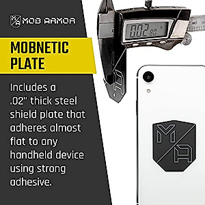 Mob Armor MobNetic Plate - Magnetic Phone Mounting Plate - Compatible with iPhone & Android - 0.02inch Thick for Cars, Trucks, Motorcycles & Extreme Sports - 3M VHB Non-Marking Adhesive (2 Pack)