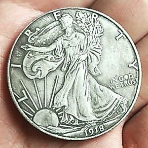1918 One-Dollar Replica US Coins - American Commemorative Old Coin -Morgan Dollars Hobo Nickel Coin for Dad/Friends/Husband