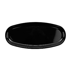 G.E.T. OP-2410-BK Black 24" x 10.25", Oval Platter, Break Resistant Dishwasher Safe Melamine Plastic, Black