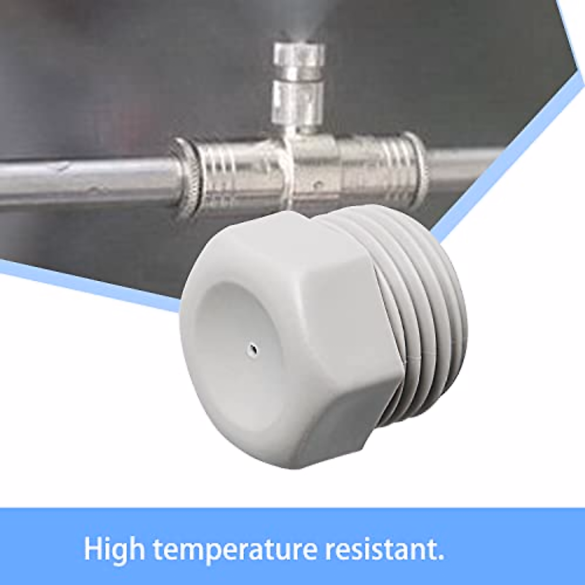 Aopin Garden Lawn Misting Nozzles PP 1.5mm / 0.06" Atomizing Mister Sprayer Nozzle Suitable For Outdoor Cooling, Garden Irrigation, Fountain, Crop Nutrient Injection, Greenhouse 4 Pcs