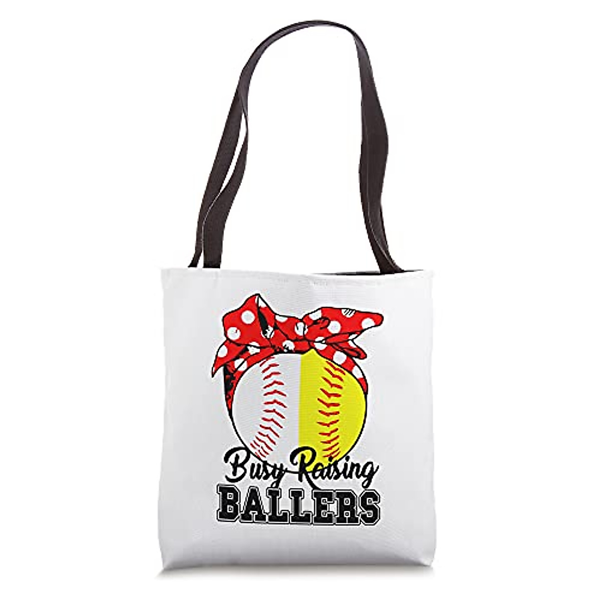 Busy Raising Ballers Softball Baseball Mom Life Mothers Day Tote Bag