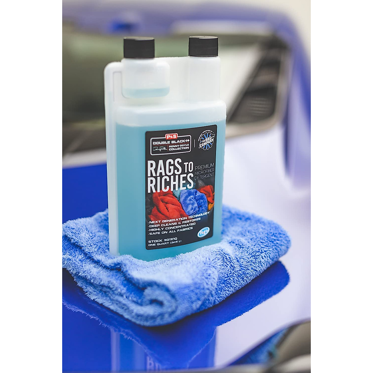 P & S PROFESSIONAL DETAIL PRODUCTS - Rags to Riches - Premium Microfiber Detergent, Deep Cleans and Restores, Safe on All Fabrics, Highly Concentrated, Next Generation Cleaning Technology (1 Gallon)