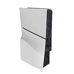 Hesupy Cooling Fan for PS5 Slim Gaming Console for Sony P5 Slim Thermal Cooler Fan, Built-in 3 Fans, with 3 Air Speed Settings, Fan Speed Up to 9500RPM (Silver)