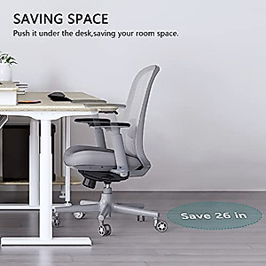 Odinlake Ergonomic Office Chair Mesh - 3D Adjustable Armrest Home Office Desk Chairs with Lumbar Support - Computer Swivel Task Chair Mid Back Office Chairs with PU Wheels(Model: Ergo Core 625)