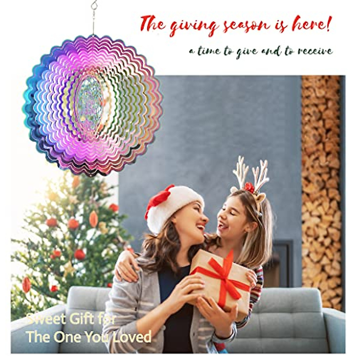 Wind Spinners Outdoor Metal Tree of Life Wind Spinner Mandala Decor, Hanging Wind Spinners for Yard and Garden Patio Porch Balcony Pool Yard Wind Spinners Gardening Gifts for Women Men Mom Wife Friend