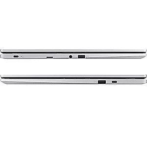 ASUS Chromebook 17.3" FHD Laptop Computer, Intel Celeron N4500 Processor up to 2.8GHz, 4GB LPDDR4 RAM, 32GB eMMC, WiFi 6, Bluetooth 5.2, Webcam, Transparent Silver, Chrome OS, ipuzzle Type-C HUB