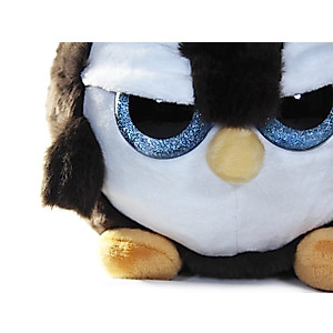 Grumpy Penguin - Adorable Super Soft Plush Stuffed Animal Toy (Glitter Eyes) - Large 8 Inch - Unique Gift for Kids and Adults