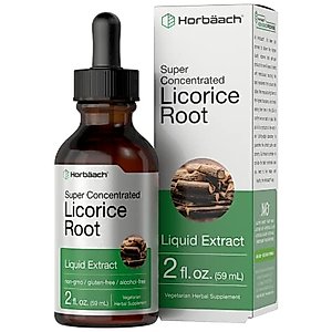 Licorice Root Extract | 2 oz | Alcohol Free | Vegetarian, Non-GMO, Gluten Free Liquid Tincture | by Horbaach