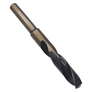 Twist Drill Bit 0.63 in/16mm Reduced Shank High Speed Steel Drill Bit with 1/2" Shank, 118-Degree Black Oxide Drill Bit.