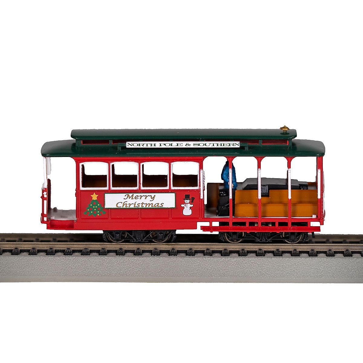 Cable Car with Grip Man - Yellow & Red - HO Scale