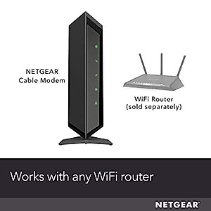 NETGEAR Cable Modem DOCSIS 3.0 (CM700-1AZNAS) Compatible with All Major Cable Providers Including Xfinity, Spectrum, Cox, For Cable Plans Up to 800 Mbps
