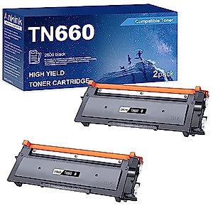 High Yield TN660 TN630 Black Toner Cartridge Replacement for Brother TN-660 630 to Use with MFC-L2700DW L2720DW L2740DW HL-L2300D L2320D L2360DW L2380DW DCP-L2540DW Laserjet Printer（2 Pack）