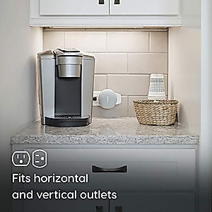 doqxD Outlet Wall Mount Holder for Google Nest Mini and Google Home Mini: Essentials Made for Google Home - Fits All Google Mini Generations (1-Pack, Frost White)