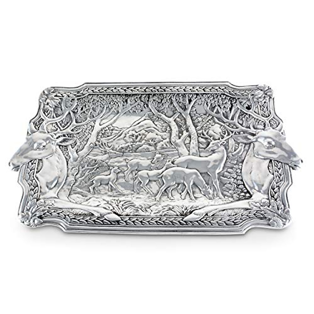 Arthur Court Elk Herd Oblong Serving Display Tray 25.5 inch x 15.5 inch
