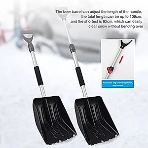 DHliIQQ Snow Shovel for Winter, Emergency Snow Shovel Portable Lightweight Sport Utility Detachable Shovel for Driveway Car Emergency Home Garden Camping Beach