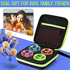 MAGICYOYO Professional Yoyo Storage Case, Portable 4 Hole Case, Protective Bag with Interior Zip Mesh for Yo-yo and Accessories (Black Green)