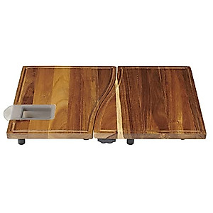 Anchor Hocking SwingBoard Acacia Wood Cutting Board, 6 Piece Set, Meal Prep Station