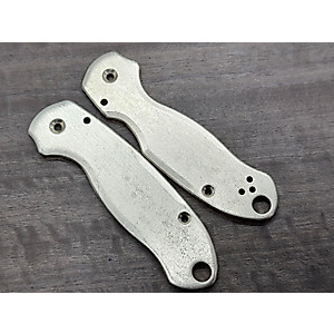Stone washed BRASS Scales for Spyderco Para 3